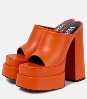 Versace Leather Platform Sandals