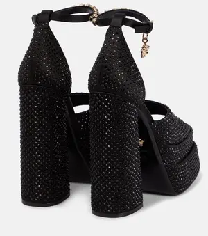 Versace Medusa Aevitas Embellished Platform Sandals