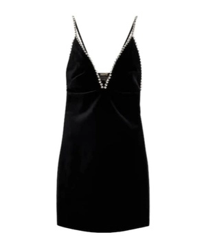 Dodo Bar Or Embellished Velvet Minidress - Black