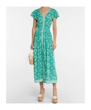 Poupette St Barth Della Floral Midi Dress