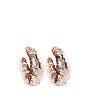TOM FORD Croissant Sequined Hoop Earrings - Multicolor
