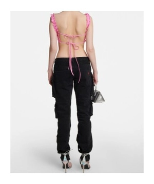 Attico Glory Ruffled Cotton Bra Top