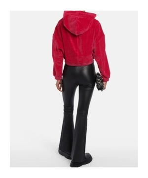 Amiri Cropped Velour Hoodie