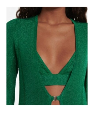 Dodo Bar Or Metallic Knit Maxi Dress