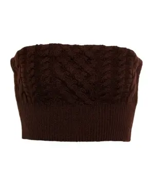 EMILIA WICKSTEAD Bimba Cable-knit Wool Bustier