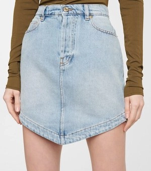 Alexandre Vauthier Asymmetric Denim Miniskirt