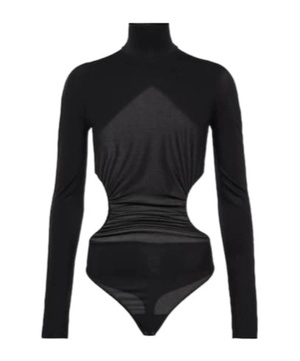 Wolford X N21 Cutout Turtleneck Bodysuit - Black
