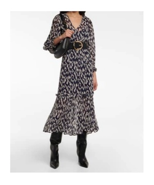 Velvet By Graham & Spencer Kendra Printed Georgette Midi Dress