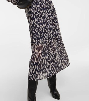 Velvet By Graham & Spencer Kendra Printed Georgette Midi Dress