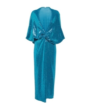 Dodo Bar Or Kimel Sequined Gathered Midi Dress - Blue
