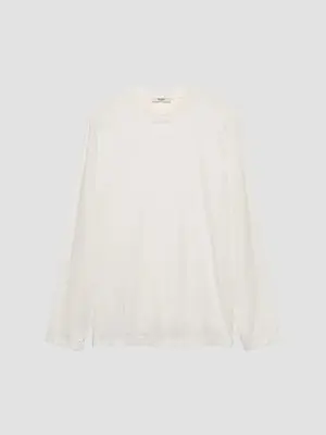 Prada Long-sleeved Gart-dyed Jersey T-shirt - White