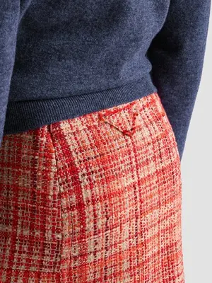 Prada Tweed Midi Skirt
