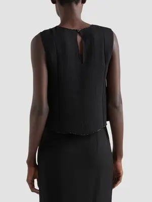 Prada Sleeveless Triple Silk Chiffon Top