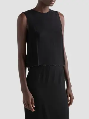 Prada Sleeveless Triple Silk Chiffon Top