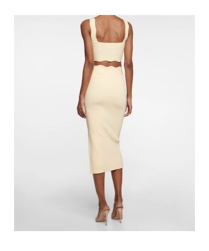 Galvan Delia Scalloped Midi Skirt