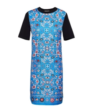 Tory Burch Silk And Wool Minidress - Blue