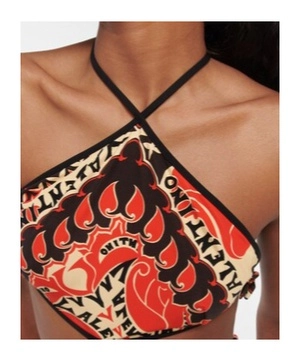 Valentino Garavani Mini Bandana Halterneck Swimsuit