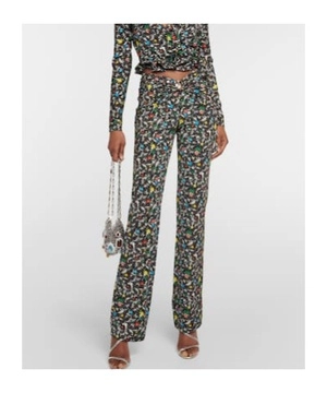 Rabanne Printed High-rise Crêpe Pants