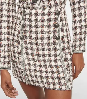 Veronica Beard Chevron Tweed Mini Skirt