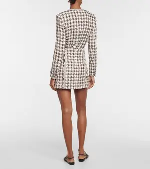 Veronica Beard Chevron Tweed Mini Skirt