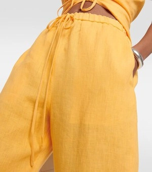 Nanushka Straight-leg Linen Pants
