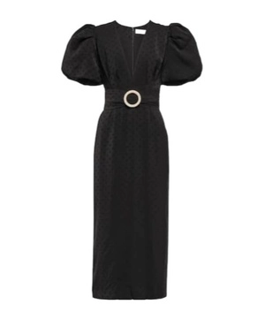 Rebecca Vallance Golightly Puff-sleeve Midi Dress