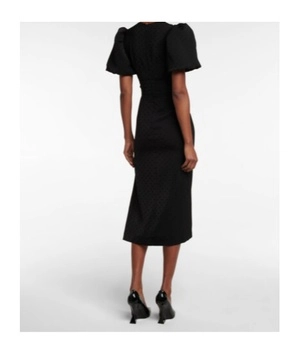Rebecca Vallance Golightly Puff-sleeve Midi Dress