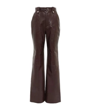 Nanushka Straight Leather-blend Pants