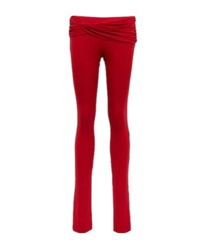 Blumarine Ruched Low-rise Pants - Red