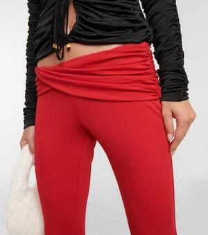 Blumarine Ruched Low-rise Pants