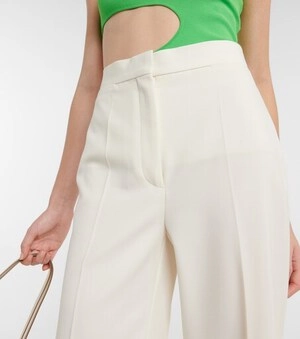 Stella McCartney High-rise Wide-leg Twill Pants