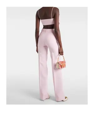 Valentino Garavani Wool And Silk Wide-leg Pants