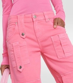Blumarine Low-rise Denim Cargo Pants