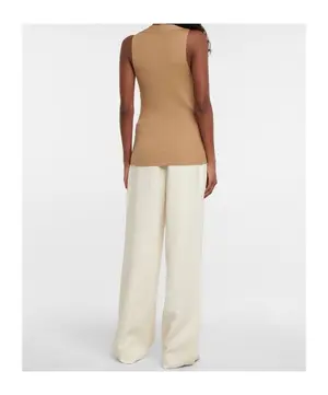 Co Rib-knitted Silk Tank Top