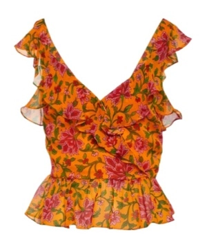 VERONICA BEARD Floral Silk Top