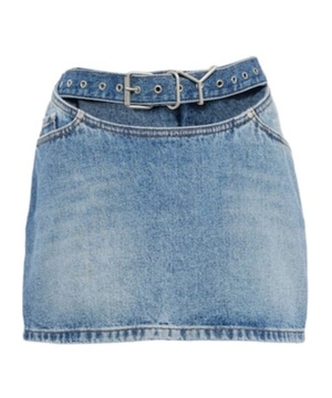 Y/project Cut-out Denim Miniskirt - Blue