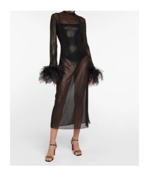 Oseree Lumière Plumage Midi Dress