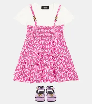Versace Logo Cotton-blend Dress