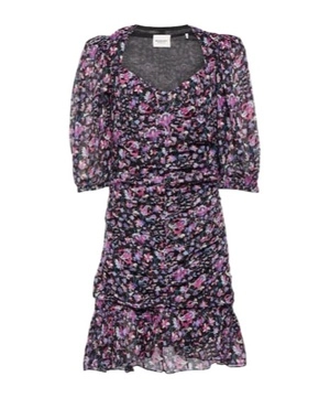 Isabel Marant Étoile Lunesa Ruched Printed Cotton Minidress