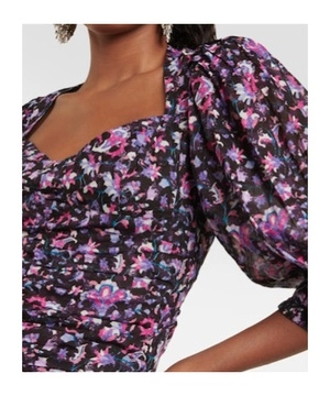 Isabel Marant Étoile Lunesa Ruched Printed Cotton Minidress