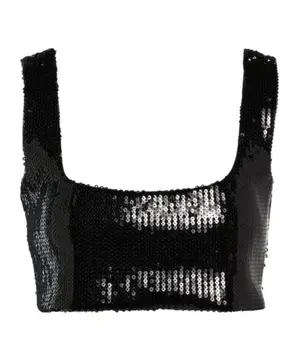 Galvan Sequin Top - Black