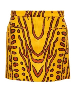 Altuzarra Zola Printed Linen-blend Miniskirt - Orange