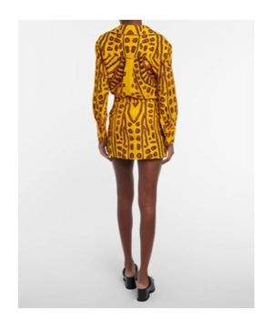 Altuzarra Zola Printed Linen-blend Miniskirt