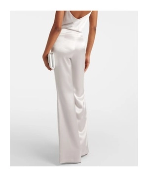 Galvan Satin High-waisted Casual Pants