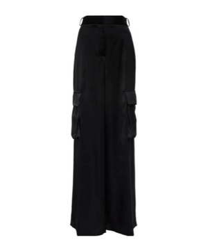 Versace High-rise Wide-leg Satin Cargo Pants