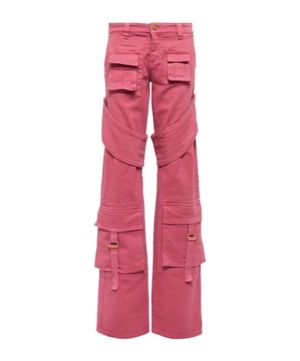 Blumarine Denim Cargo Pants - Red