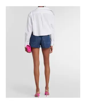 Valentino Garavani Asymmetric Cropped Cotton Shirt