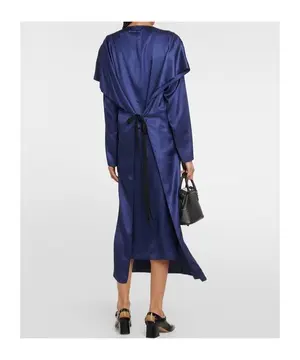 MAISON MARGIELA Draped Satin Midi Dress