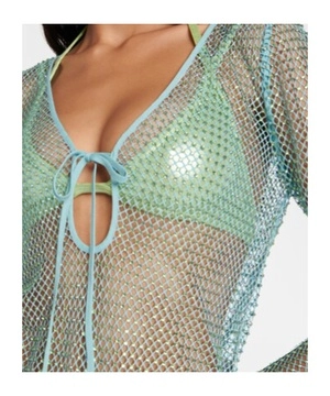SELF-PORTRAIT Crystal-embellished Mesh Top