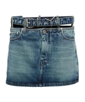 Y/project Y Belt Denim Miniskirt